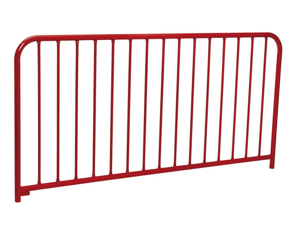 Painted safety guard railings - Workplace Outdoor Solutions