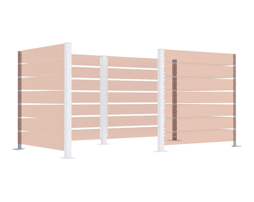 Posts galvanised for modular wheelie bin enclosure - Workplace Outdoor ...