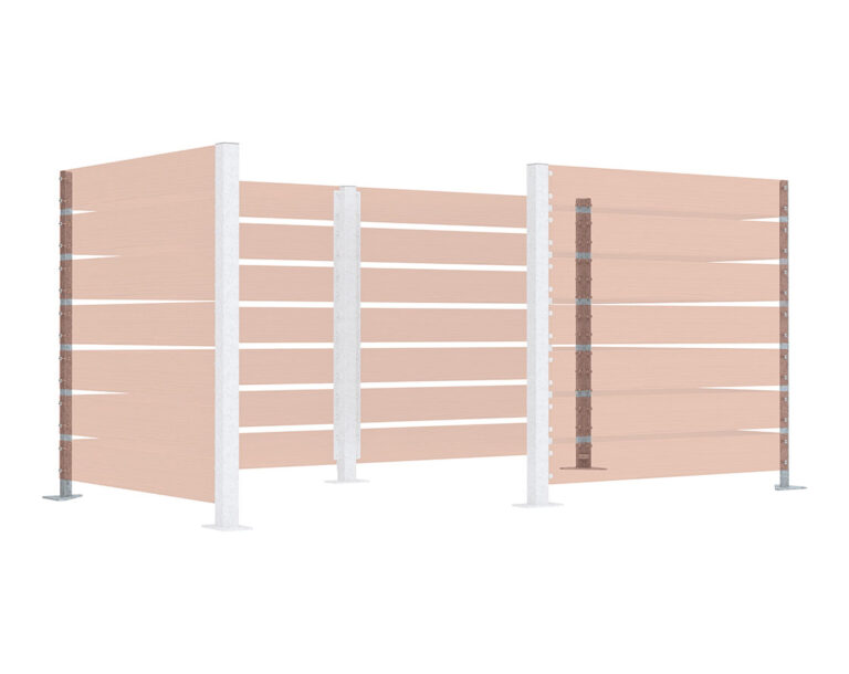 Posts galvanised for modular wheelie bin enclosure - Workplace Outdoor ...