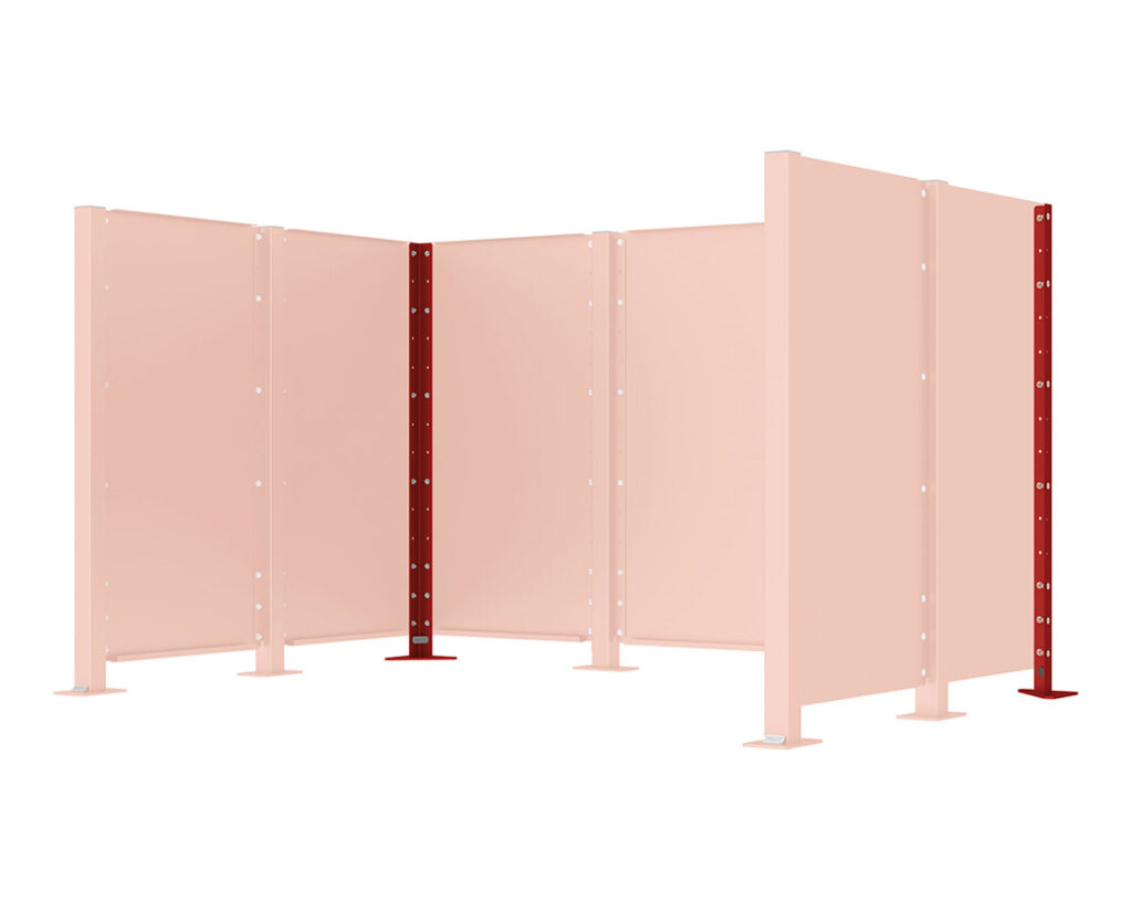 Posts painted for modular wheelie bin enclosure - Workplace Outdoor ...